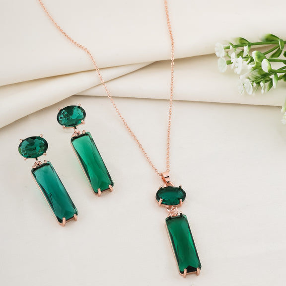 Evergreen Splendor Rose Gold Set – Spadesjewels.com